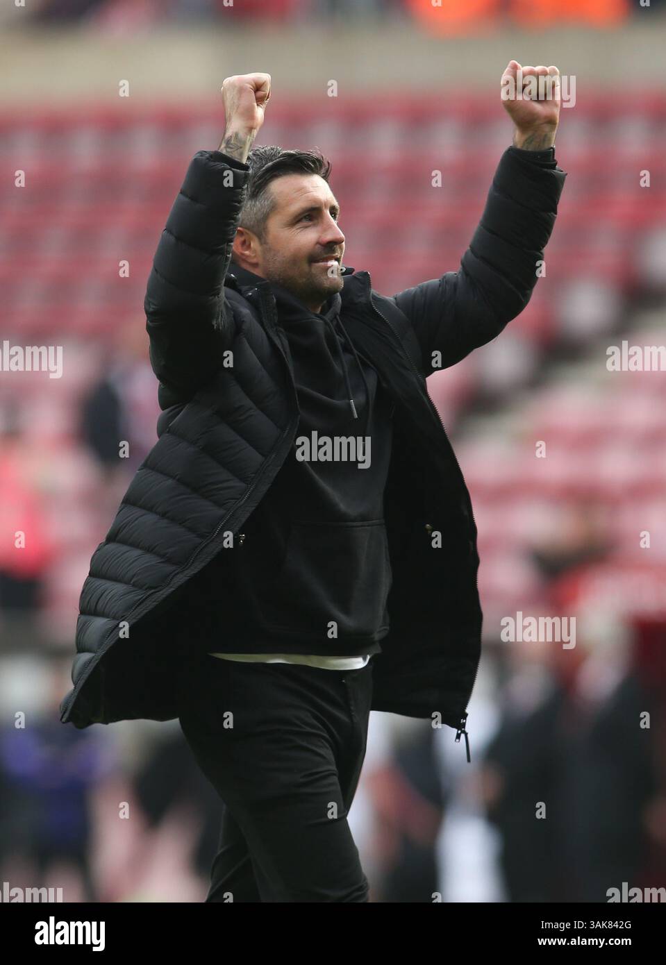 Swansea City Caretaker Head Coach Alan Sheenan celebrates at full time ...