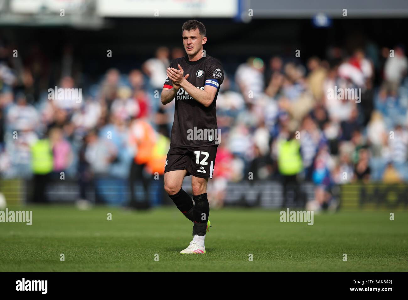 LONDON, UK - 12th Apr 2025: Jason Knight of Bristol City applauds the ...