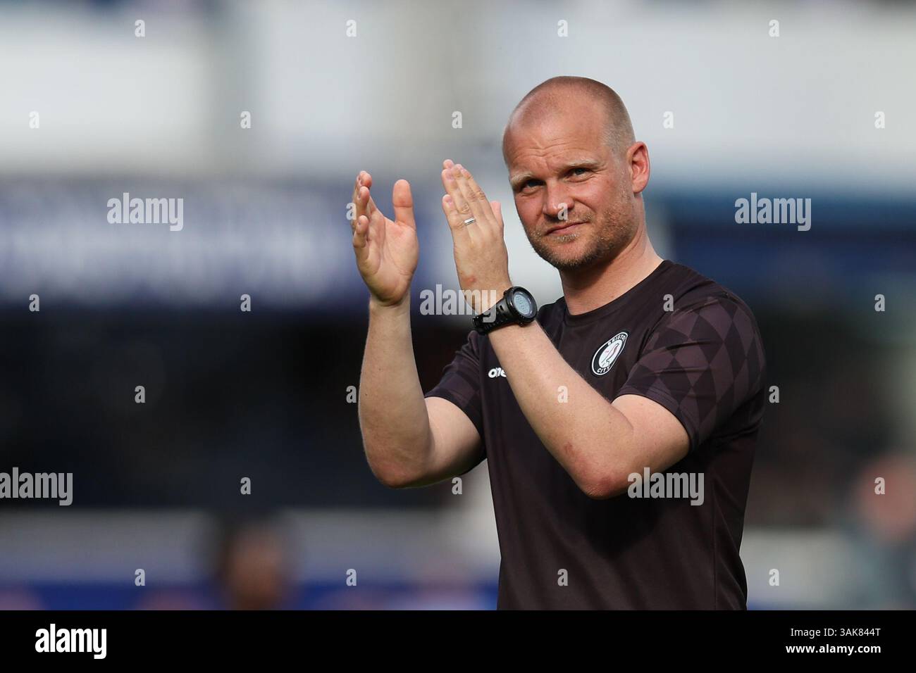 LONDON, UK - 12th Apr 2025: Bristol City Head Coach Liam Manning ...