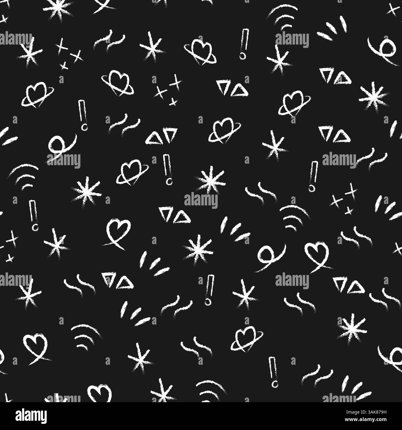 Vector graffiti seamless pattern with abstract tags, letters without ...