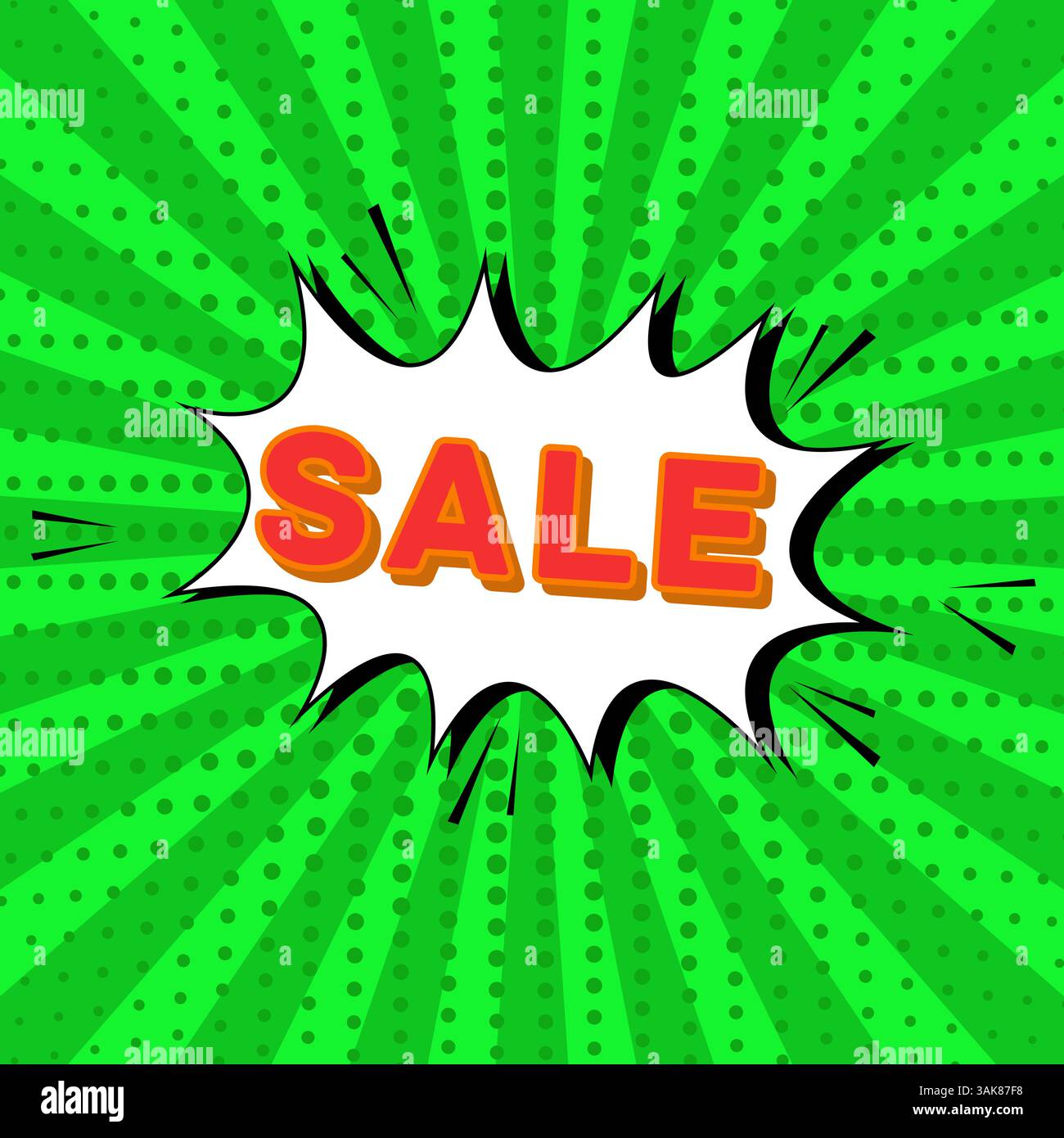 Vector background comic green for advertising in store promotions and ...