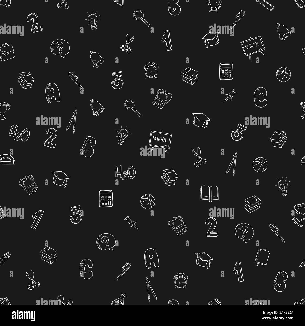 Alarm clock on blackboard Black and White Stock Photos & Images - Alamy