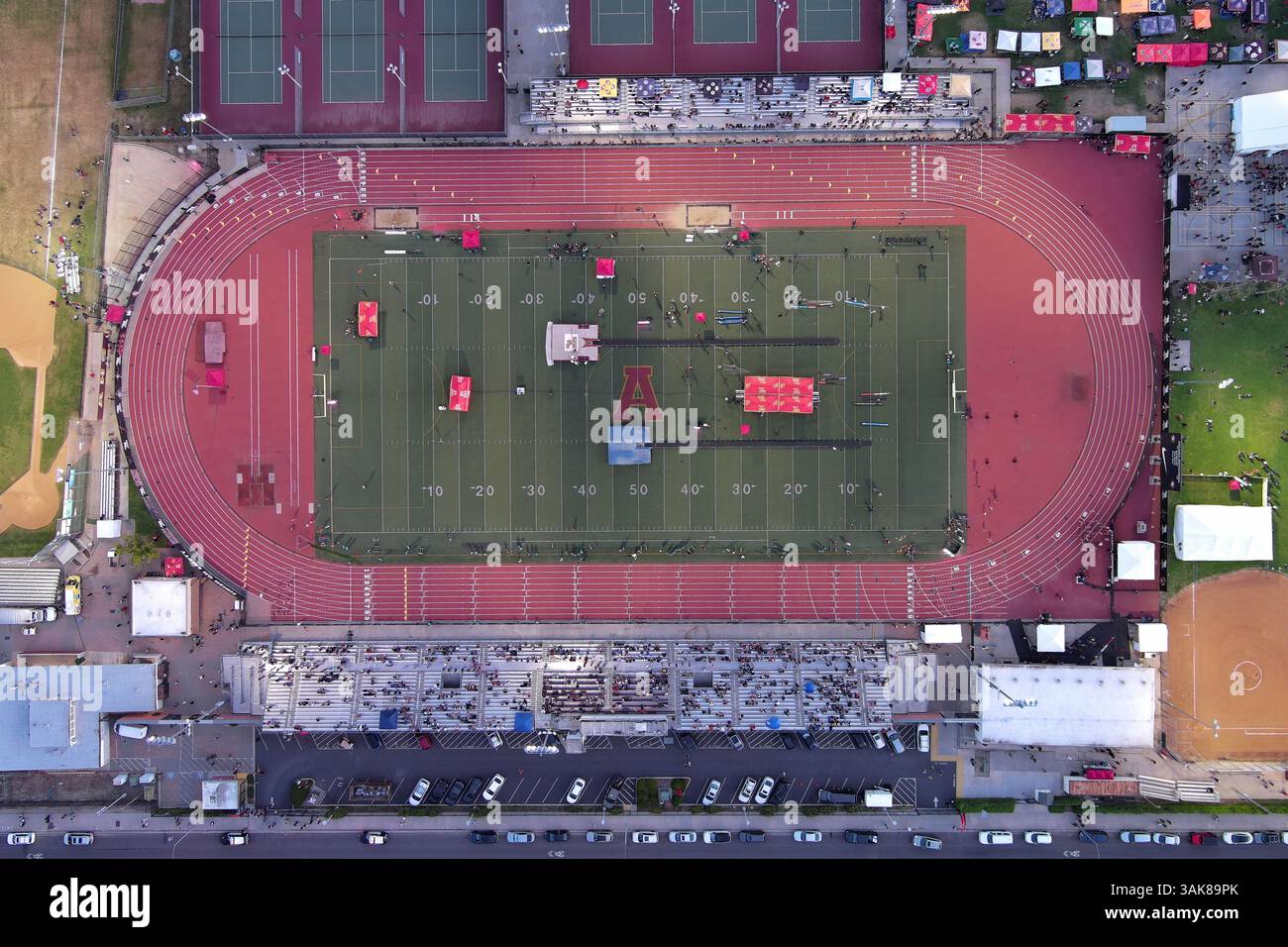 Arcadia, United States. 11th Apr, 2025. A general overall aerial view ...
