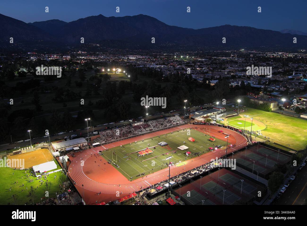 Arcadia, United States. 11th Apr, 2025. A general overall aerial view ...