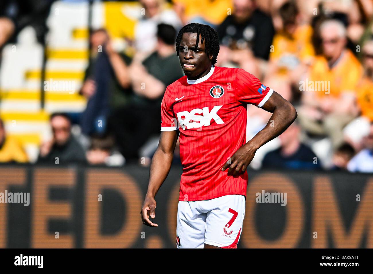 Tyreece Campbell (7 Charlton Athletic) looks on during the Sky Bet ...