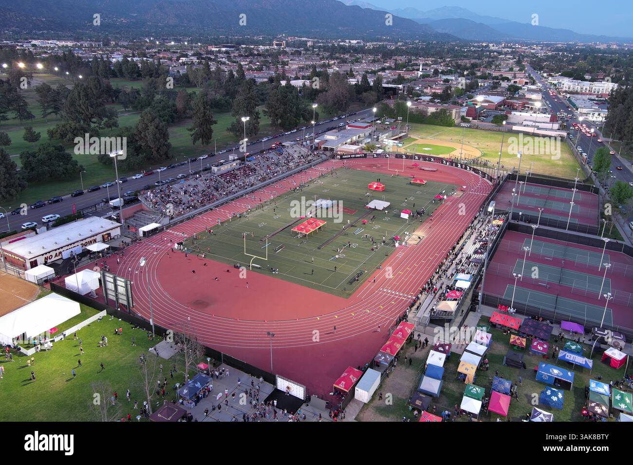 Arcadia, United States. 11th Apr, 2025. A general overall aerial view ...