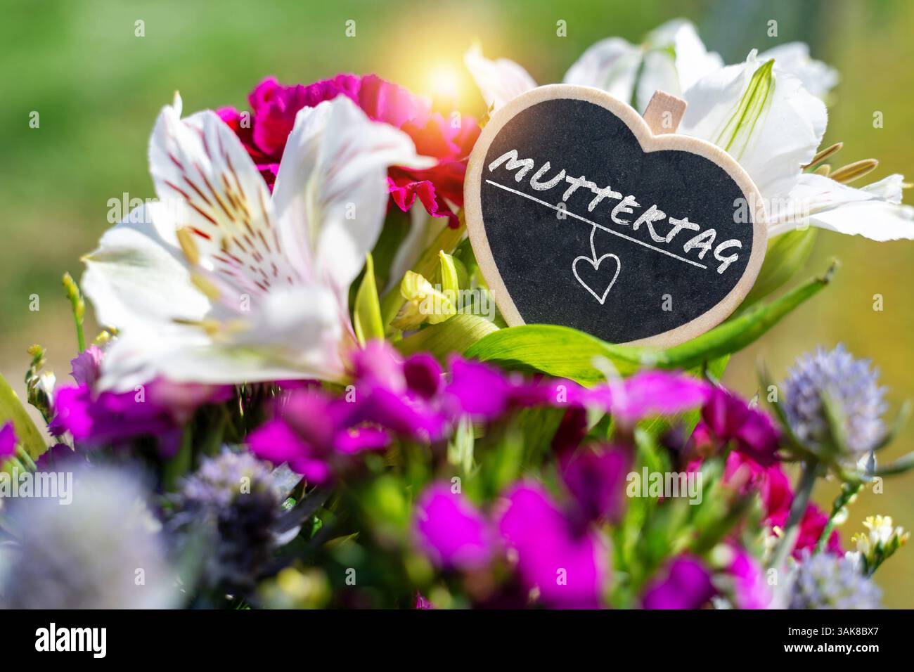 Bavaria, Germany - April 10, 2025: FOTOMONTAGE, A bouquet of flowers as ...