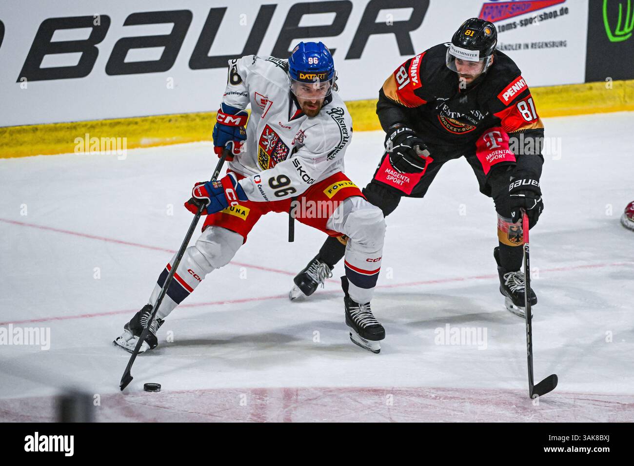 Regensburg, Germany. 12th Apr, 2025. Ice hockey: International match ...
