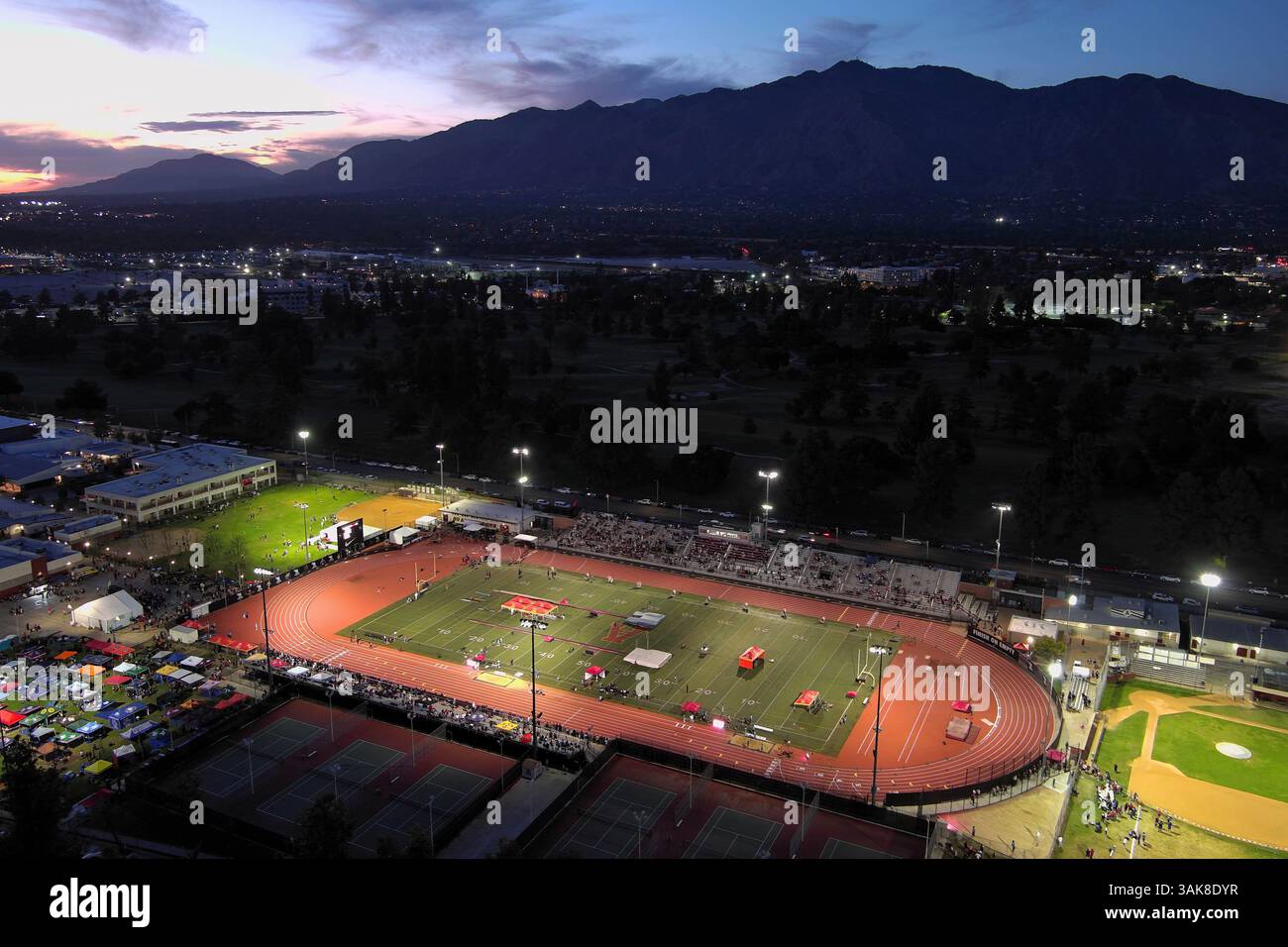 A general overall aerial view of Salter Stadium during the 57th Arcadia ...