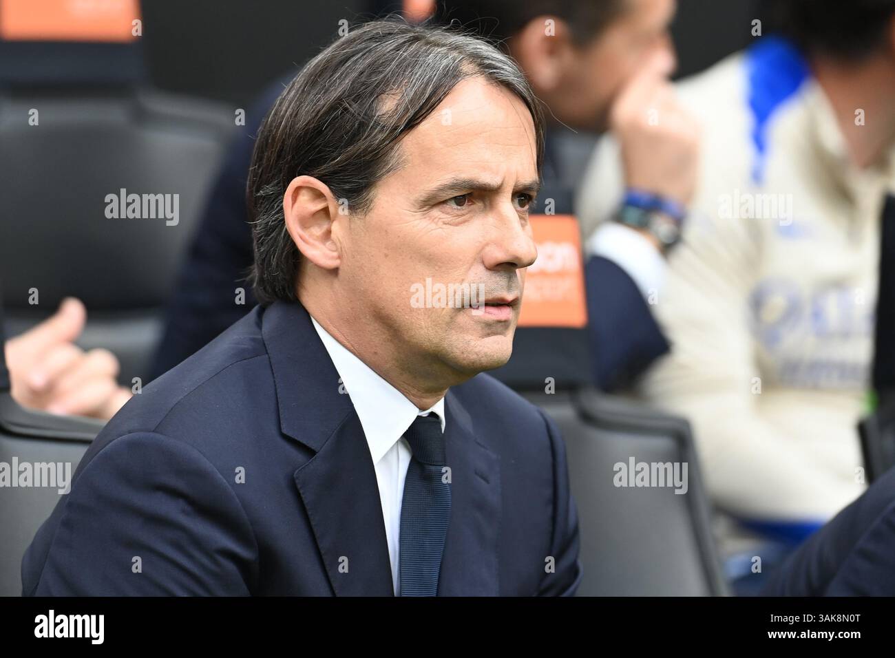 Milan, Italy. 12th Apr, 2025. Simone Inzaghi (inter) portrait during ...