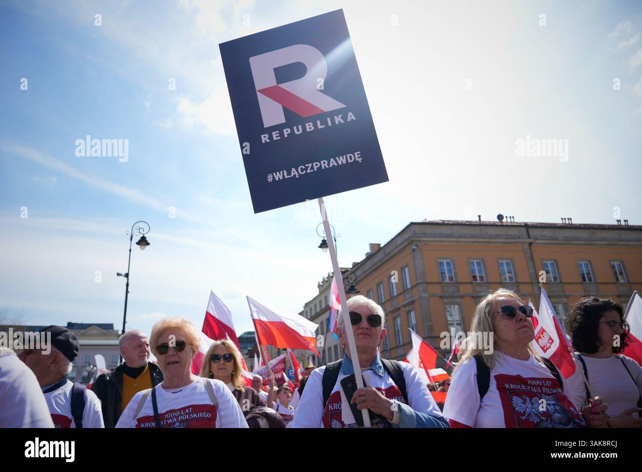 People take part in the march in celebration of the 1000th Anniversary ...
