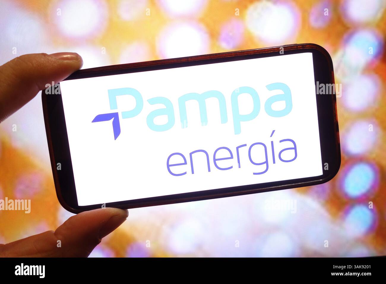 In this photo illustration, the Pampa Energia company logo is seen ...