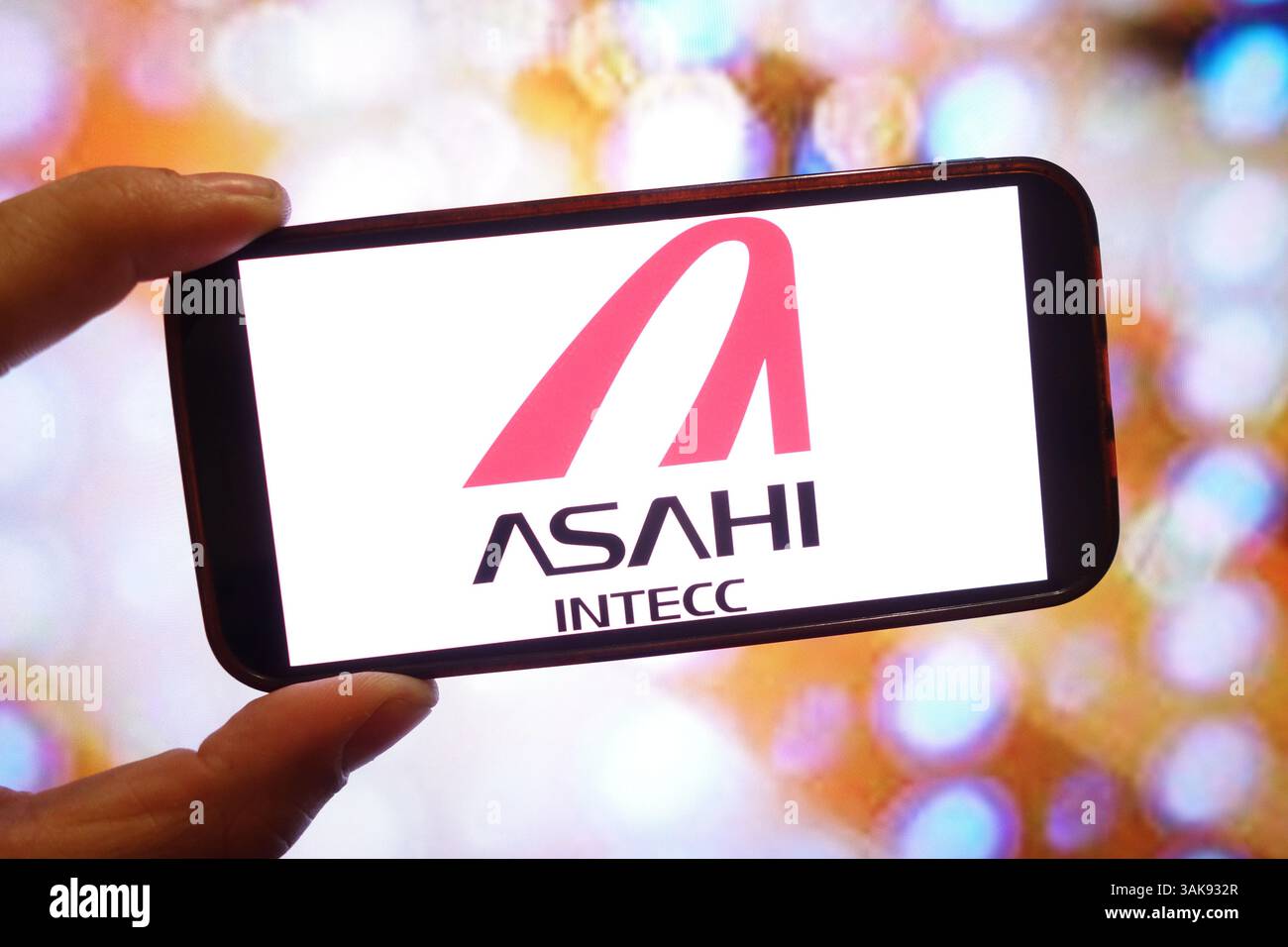 In this photo illustration, the Asahi Intecc company logo is seen ...