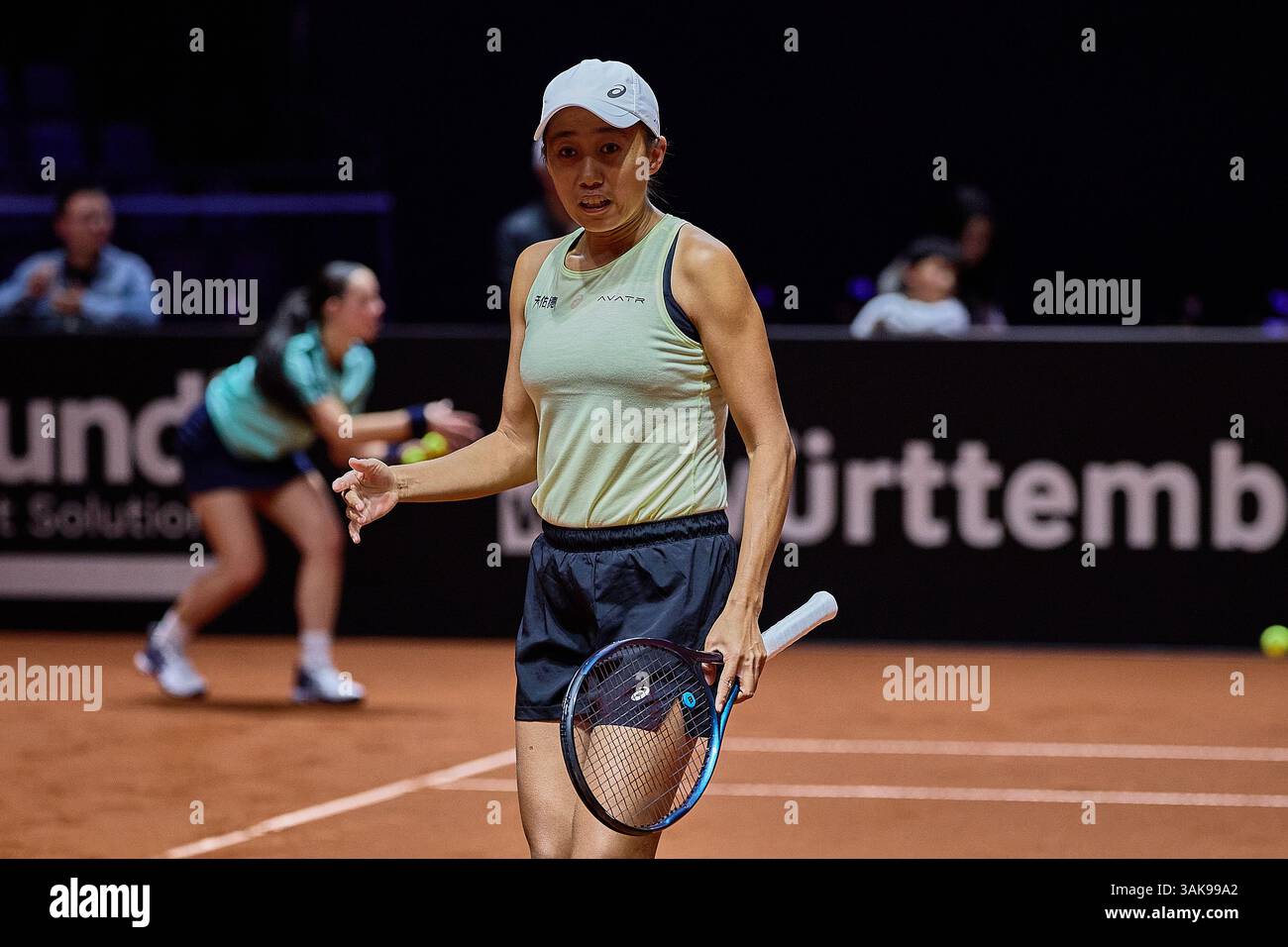Stuttgart, Baden-Wuerttemberg, Germany. 12th Apr, 2025. Shuai Zhang of ...