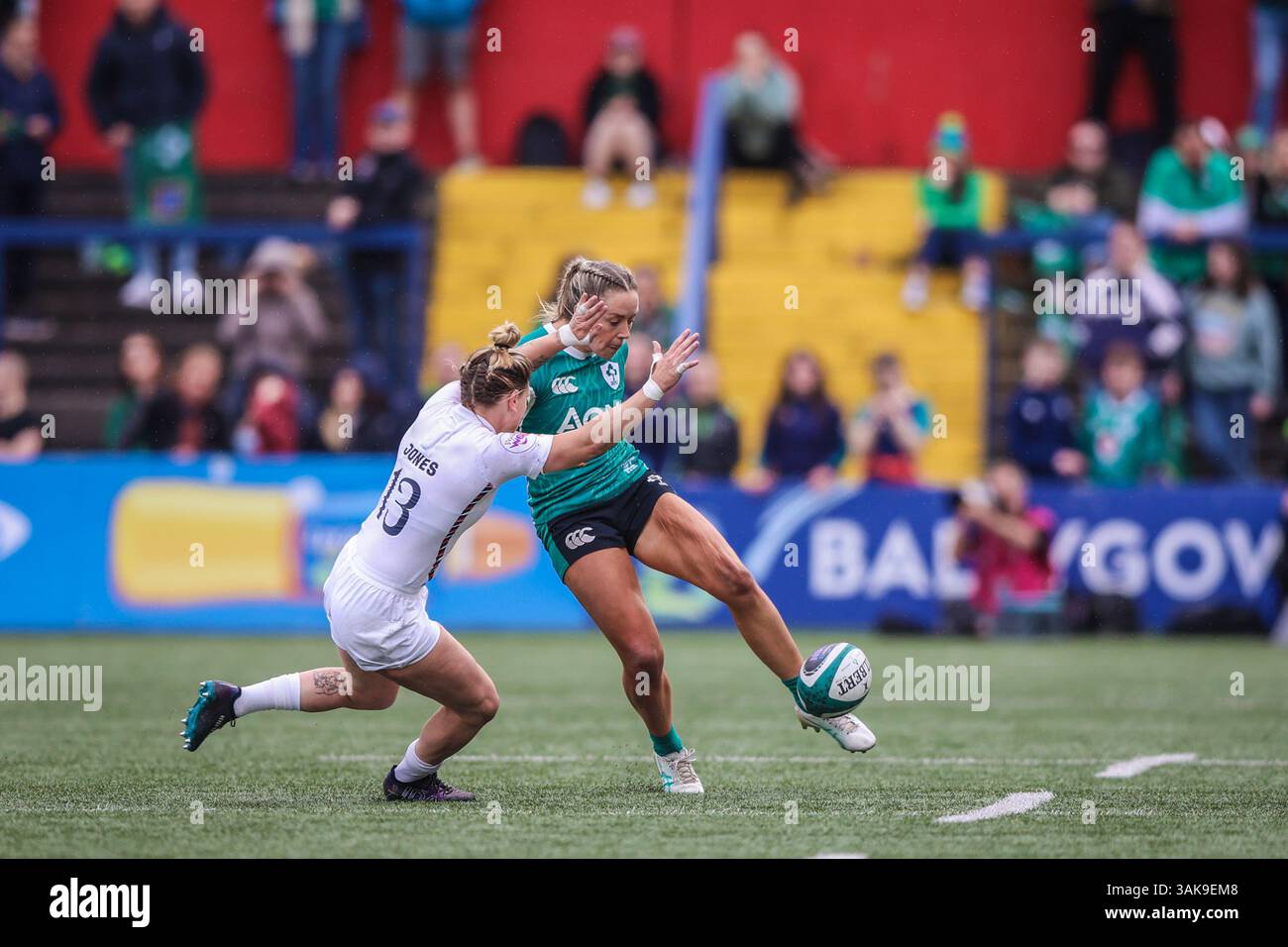 Cork, Ireland. 12 April, 2025. Stacey Flood of Ireland during the Women ...