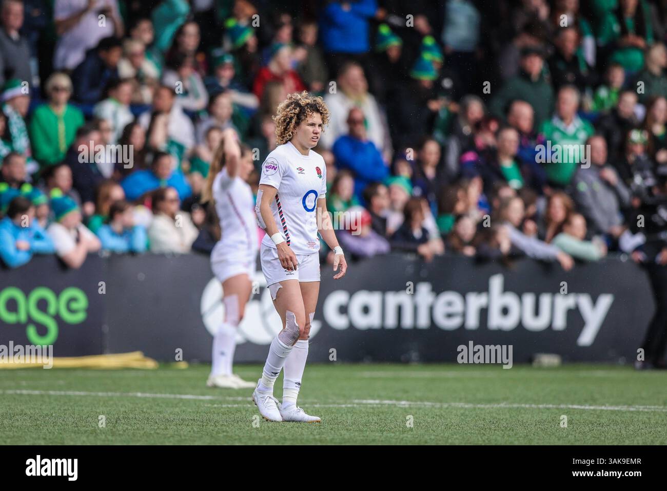 Cork, Ireland. 12 April, 2025. Ellie Kildunne of England during the ...