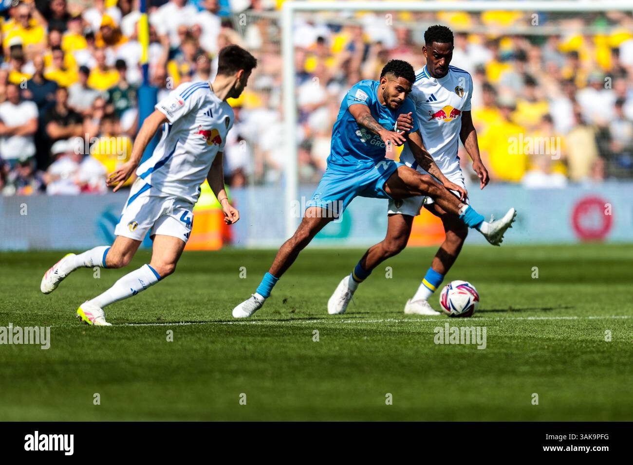 Leeds, UK. 12th Apr, 2025. Kaine Kesler Hayden of Preston North End ...