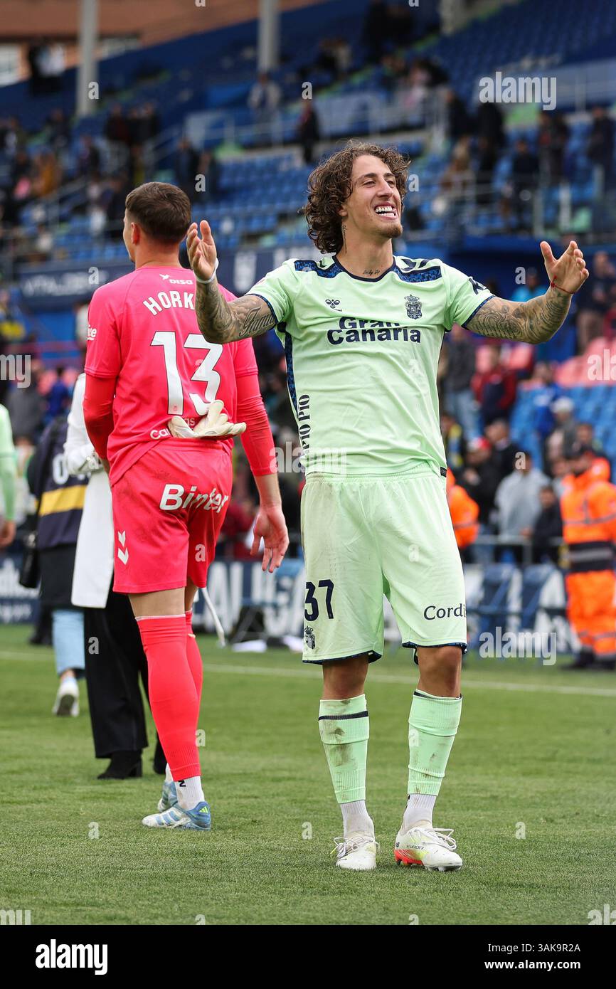 Fabio Silva of UD Las Palmas greeting the fans after winning during the ...