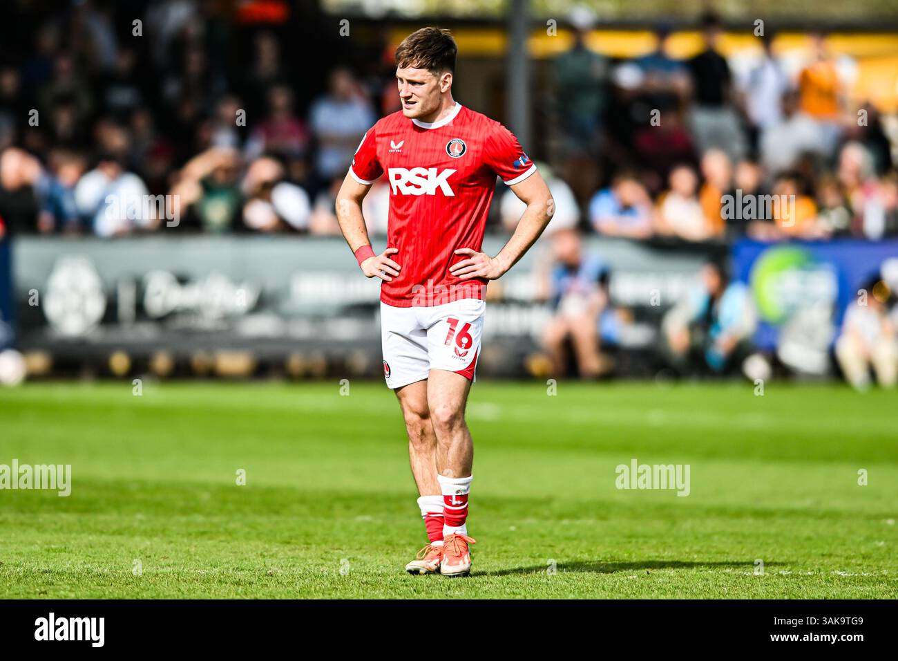 Josh Edwards (16 Charlton Athletic) looks on during the Sky Bet League ...
