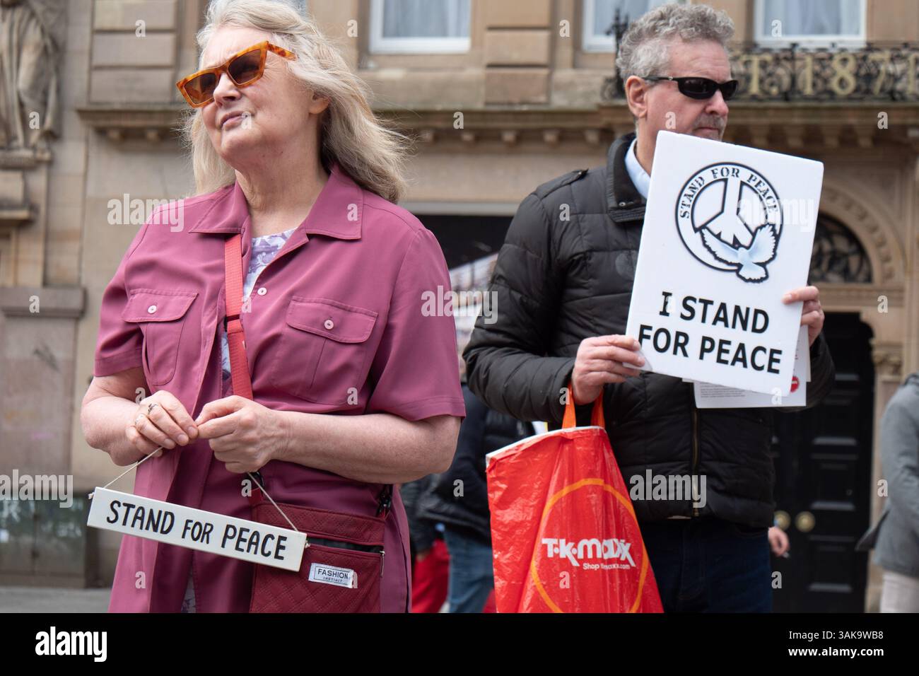 Glasgow, Scotland, UK. 12th Apr, 2025. Supporters of campaign group ...