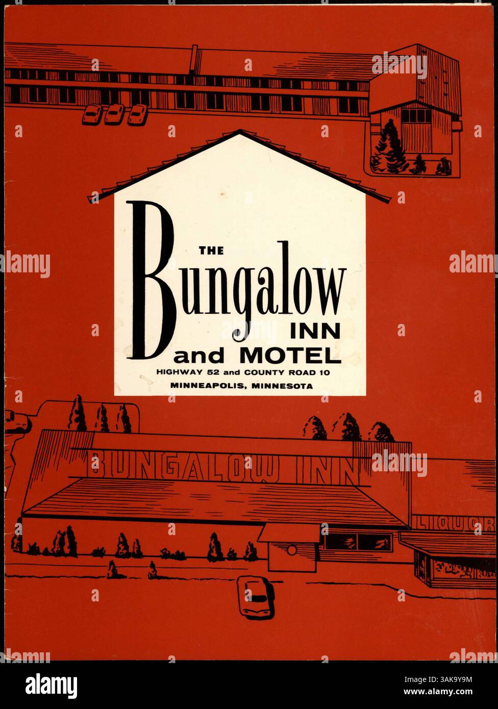 This bi-fold menu from the Bungalow Inn and Motel features the ...