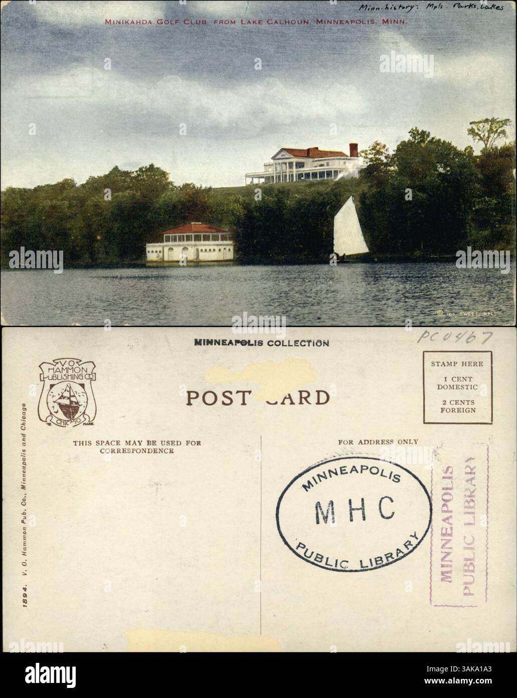 This image shows the Minikahda Golf Club as seen from Lake Calhoun in ...