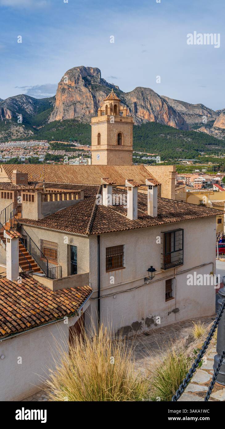 View of the beautiful town of Polop in Alicante Stock Photo - Alamy