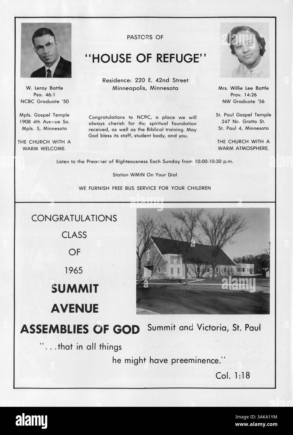 This 1965 edition of North Central Bible College's yearbook features ...