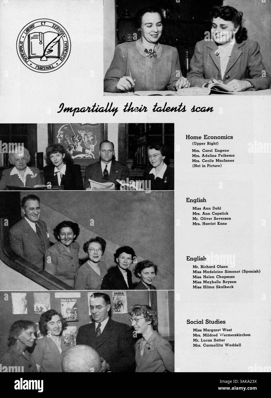The Cardinal Yearbook from Marshall High School (1946) captures the ...