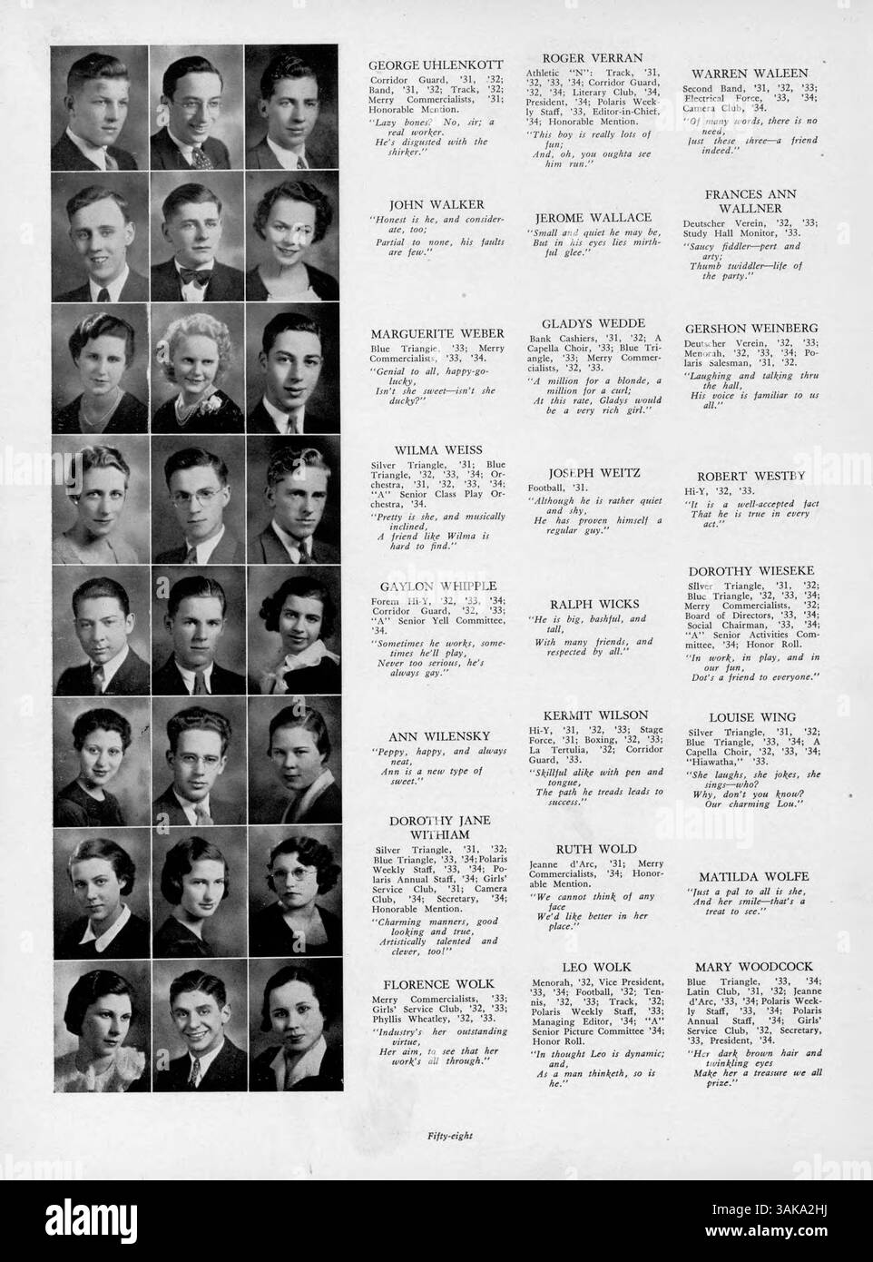Polaris, the 1934 yearbook of North High, highlights the students ...