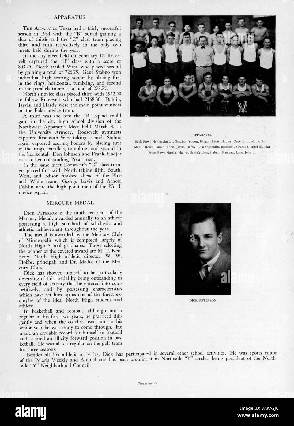 This 1934 Polaris yearbook from North High School showcases the student ...