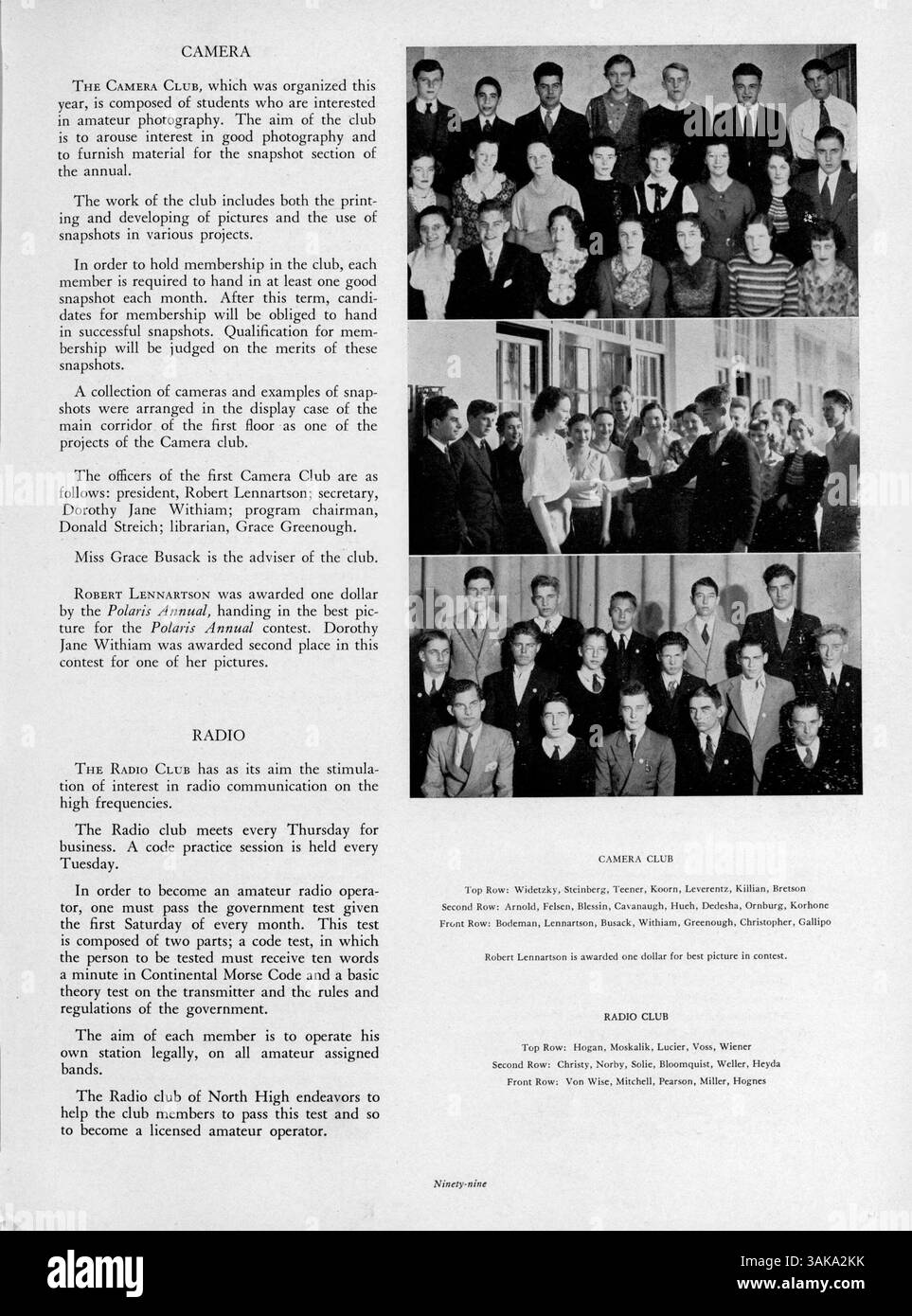 This 1934 yearbook from North High School, titled Polaris, documents ...