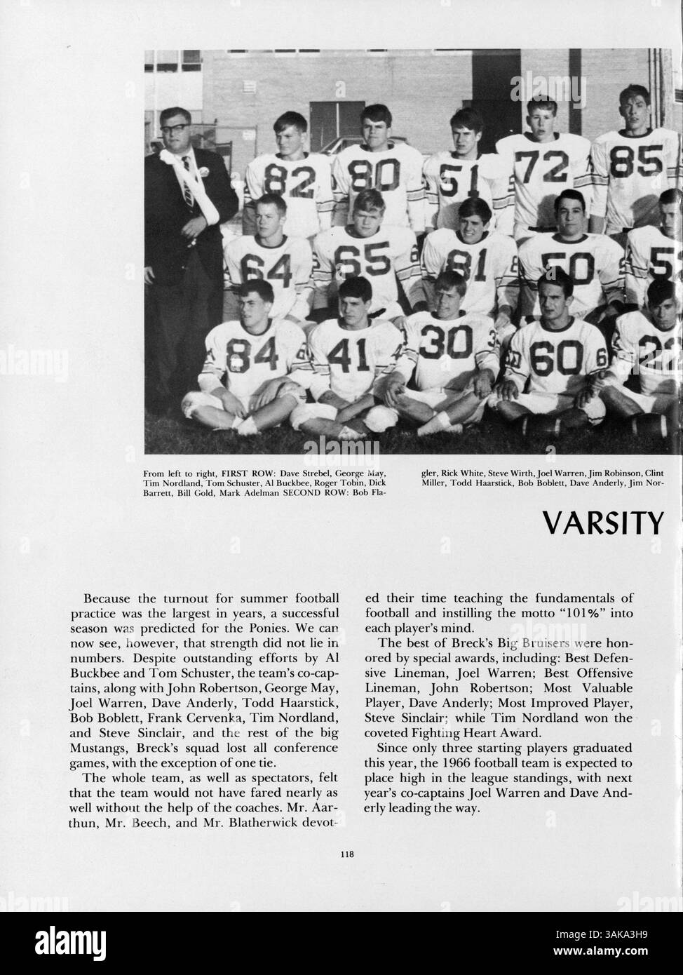 The 1966 Breck High School yearbook, titled Mustang, captures the key ...