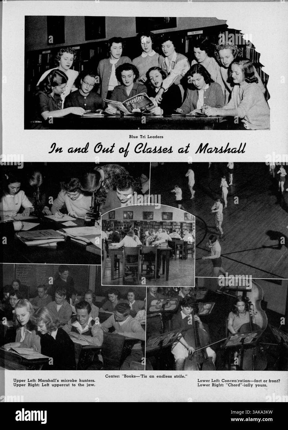 The 1946 Cardinal Yearbook at Marshall High School showcases the school ...