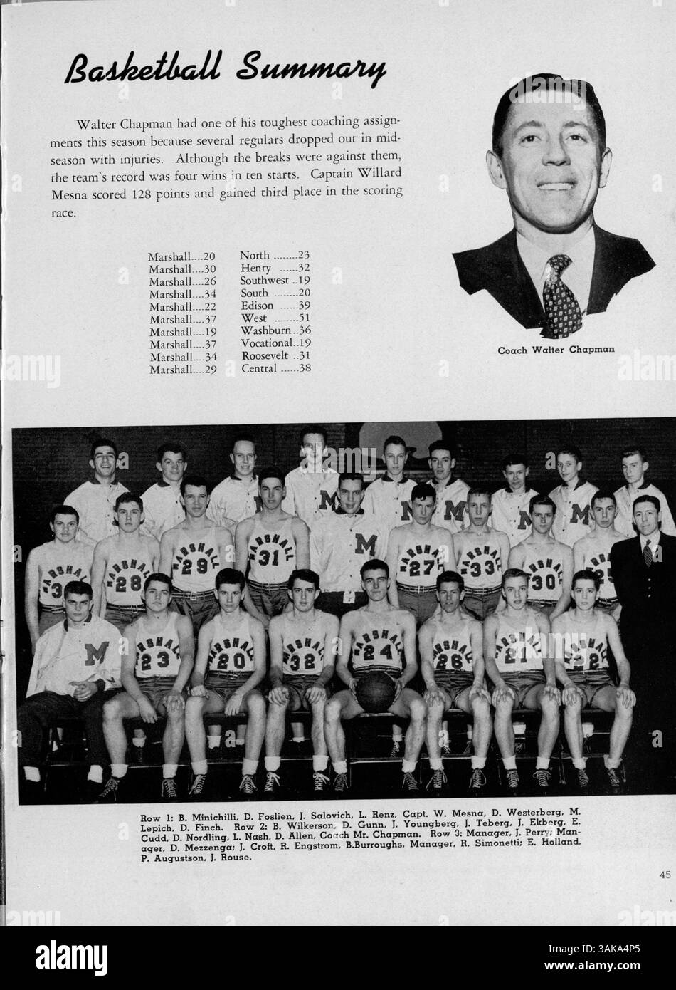 The 1946 Cardinal Yearbook from Marshall High School captures important ...