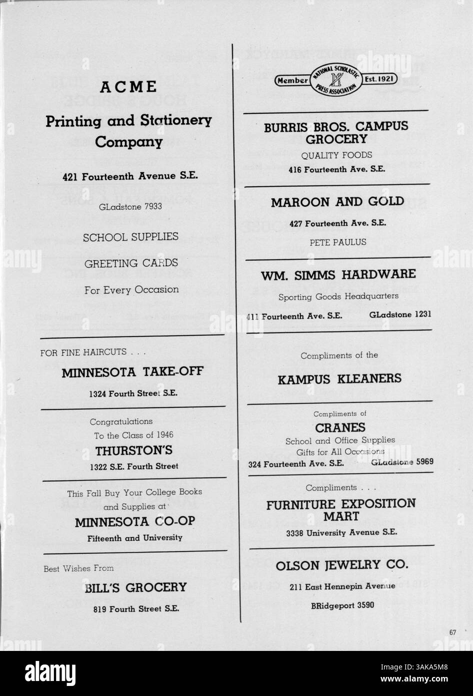 This edition of Marshall High School's 1946 Cardinal Yearbook features ...