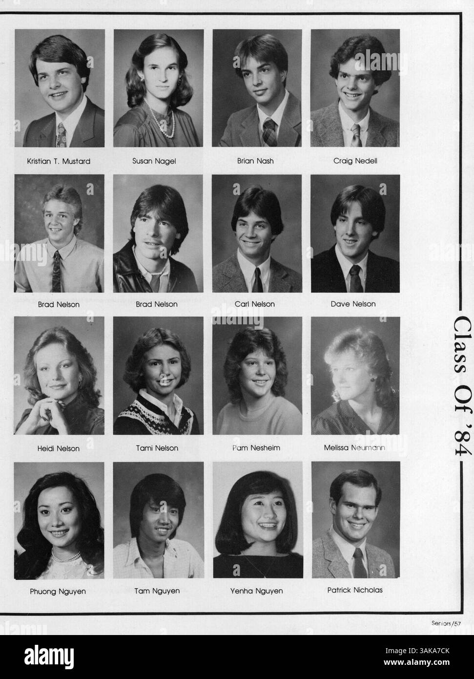 The 1984 Hopkins High School yearbook, 'Regalia '84,' captures the ...