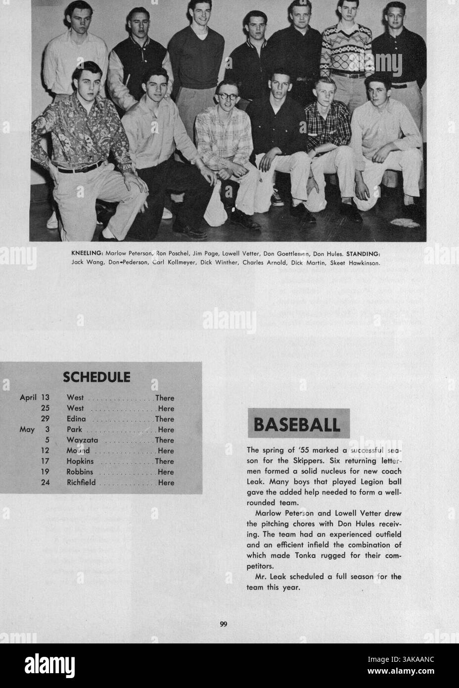 The 1955 'Voyageur 55' yearbook from Minnetonka High School highlights ...