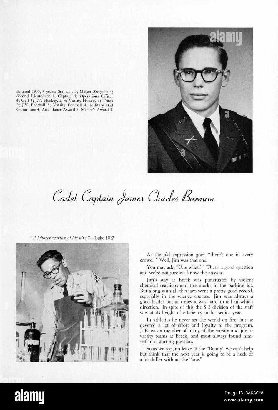 This yearbook, Mustang 1959, from Breck School, documents the 1958-1959 ...