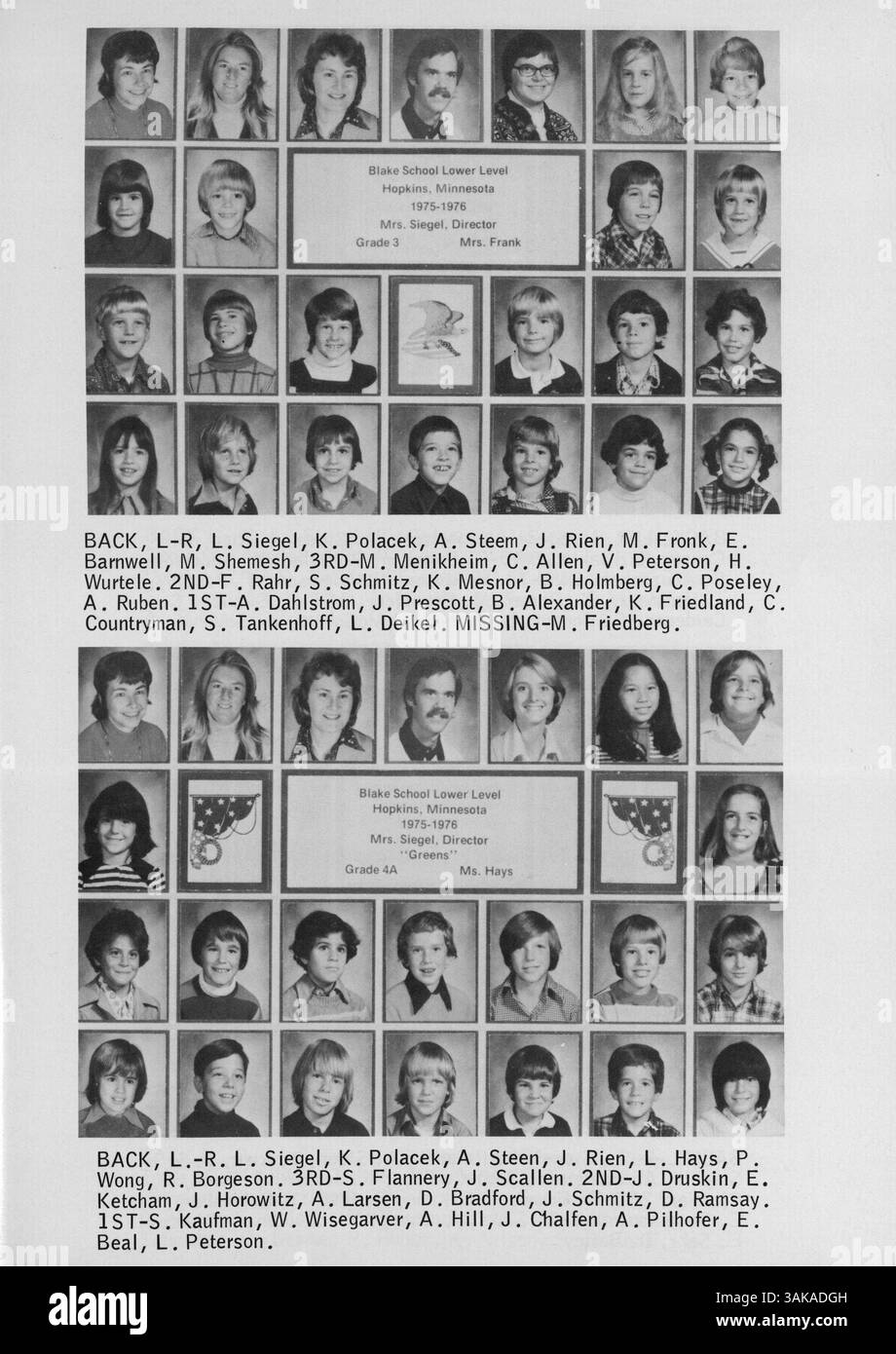 The 'Images 76' yearbook from Blake Middle School (1976) presents a ...