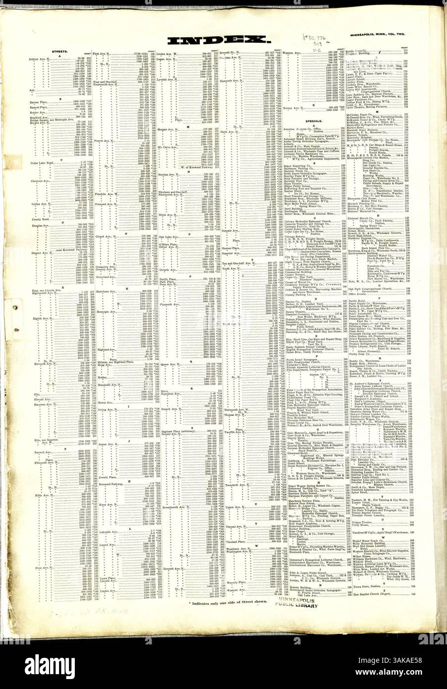 Volume 2 of the Sanborn Insurance Maps of Minneapolis showcases ...
