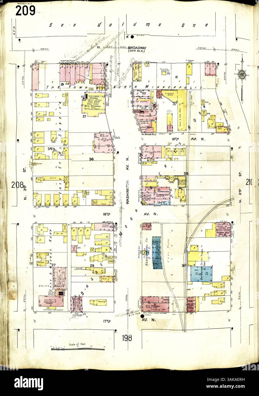 These Sanborn maps of Minneapolis offer a precise depiction of the city ...