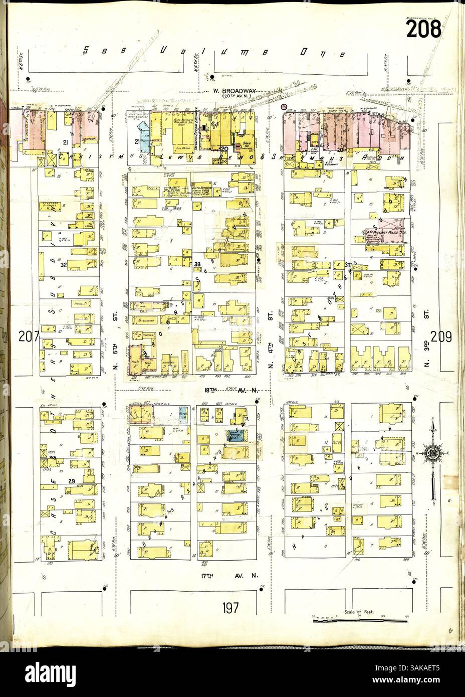 Sanborn insurance maps from the early 20th century document Minneapolis ...