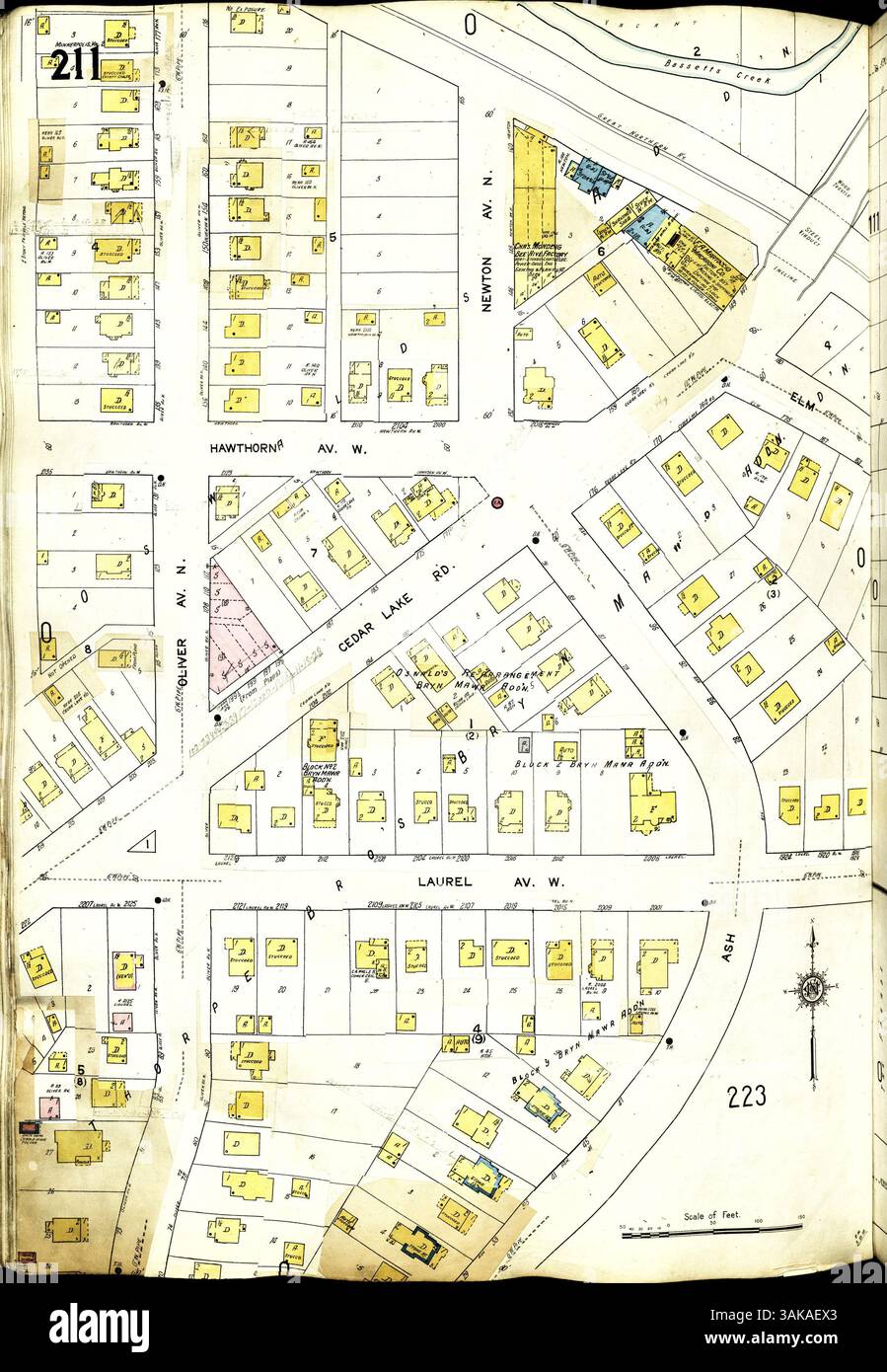 These detailed Sanborn maps of Minneapolis document building sizes ...