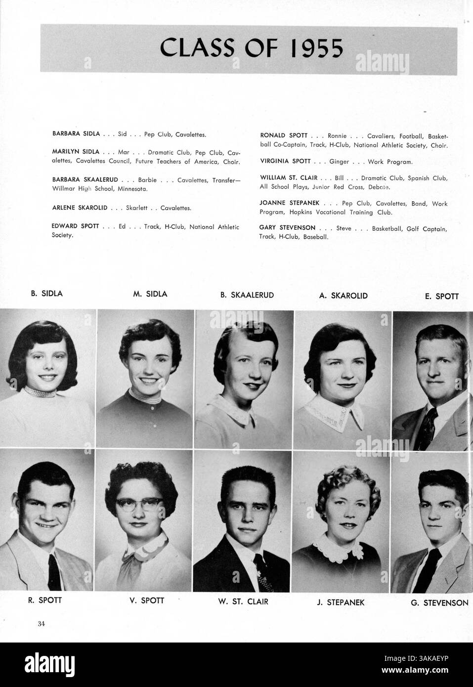 This 1955 edition of the Warrior yearbook from Hopkins High captures ...