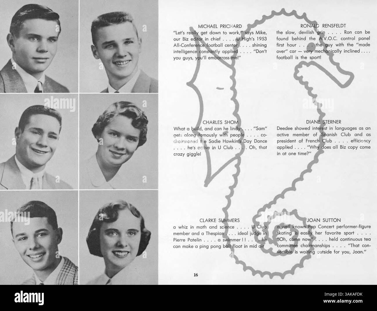 The 1954 University High Yearbook, named Bisbila, documents the school ...