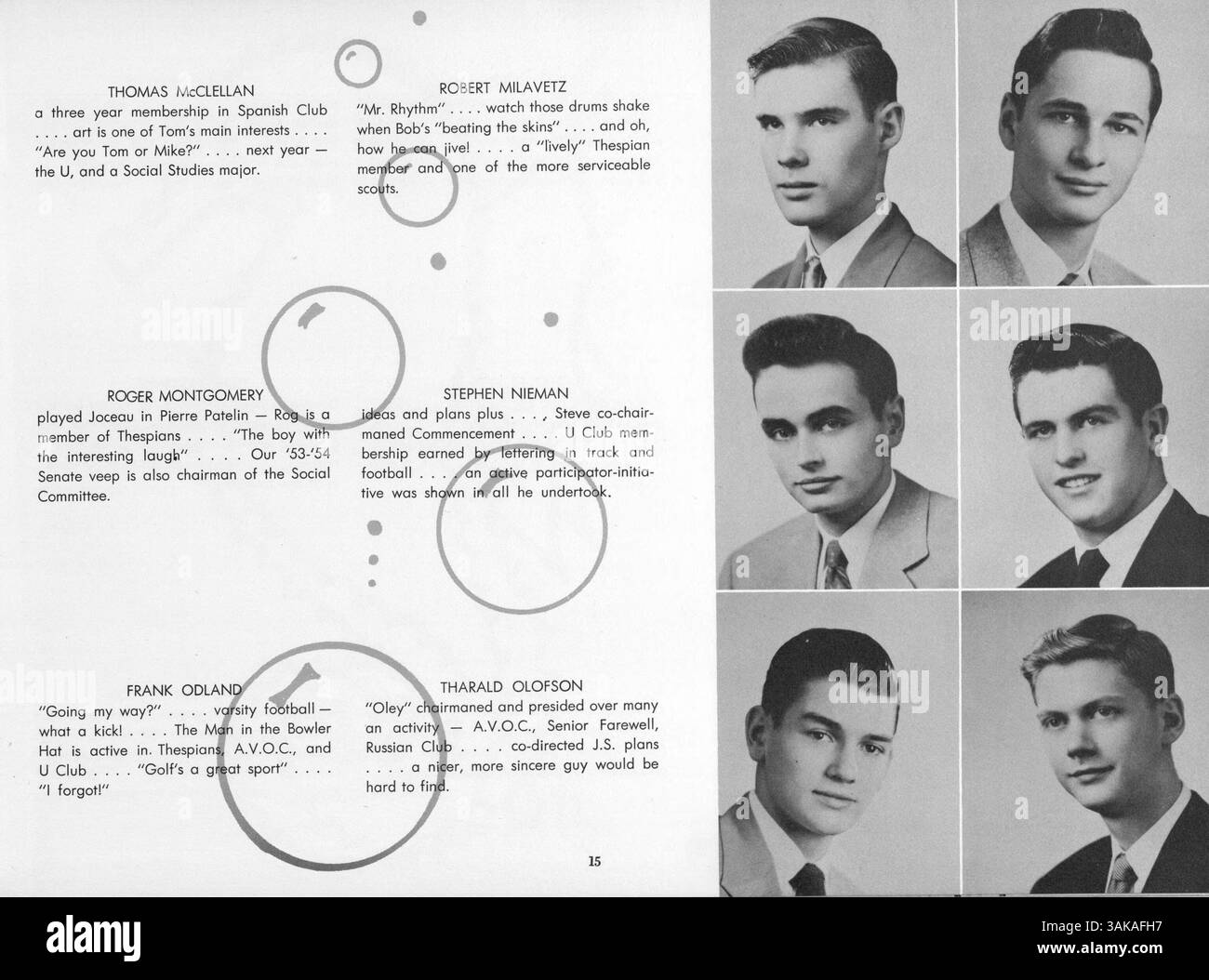 The 1954 University High Yearbook, titled Bisbila, captures key moments ...