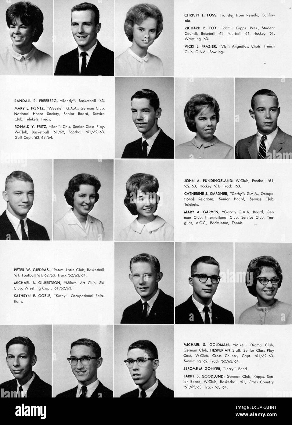 Features records of the school year from 1963 to 1964 Black and White ...