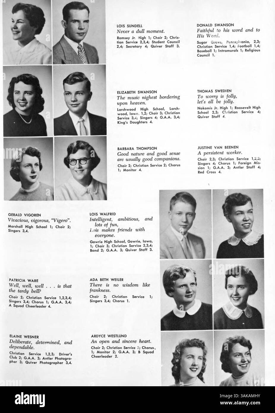 This 1954 edition of 'The Antler' yearbook from Minnehaha Academy ...