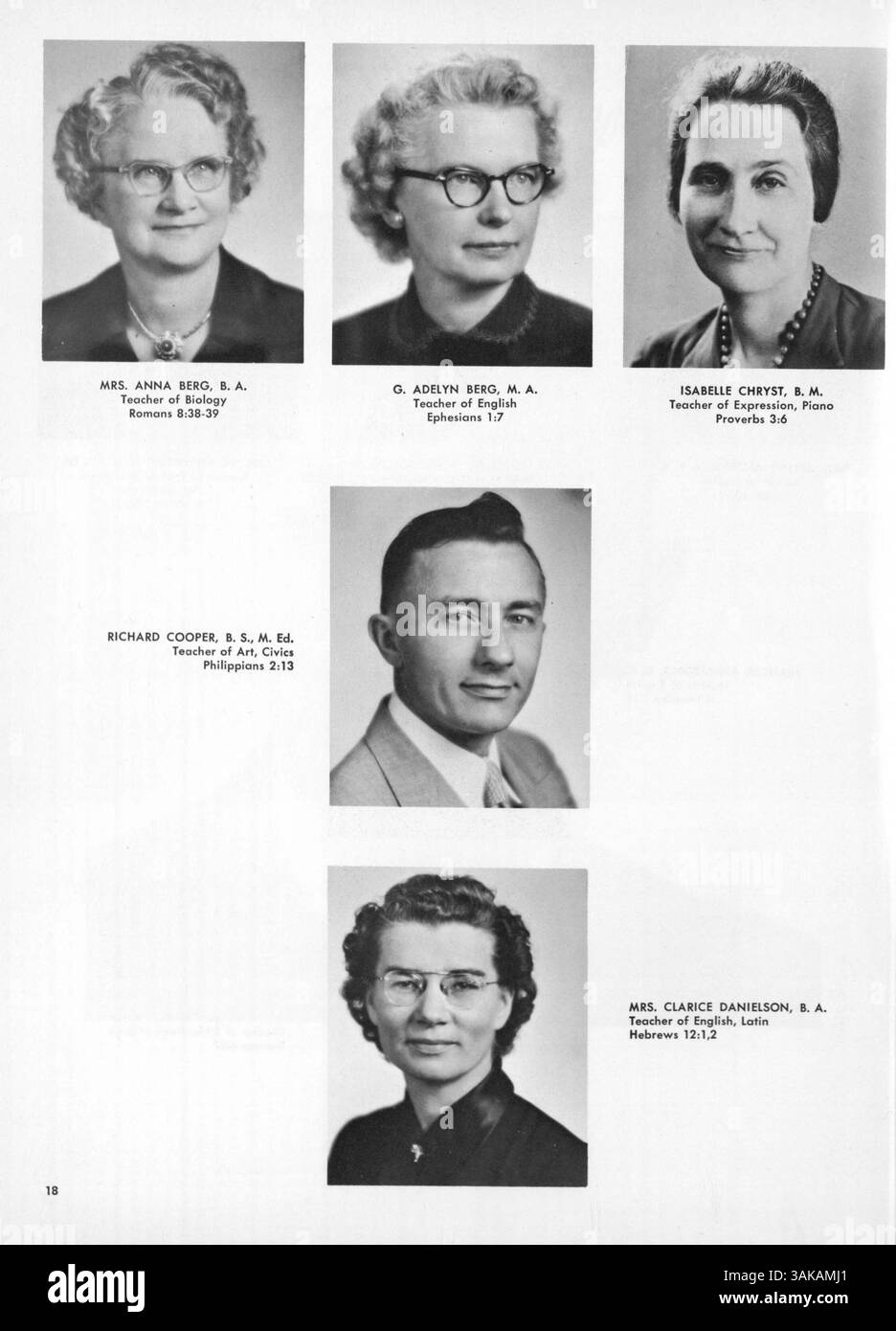 The 1954 'Antler' yearbook from Minnehaha Academy features the students ...